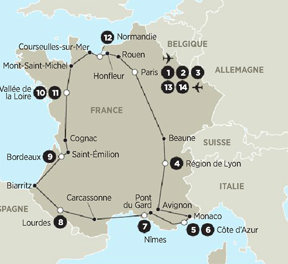 Circuit France Transat Découverte Trafalgar, Voyagessuperprix